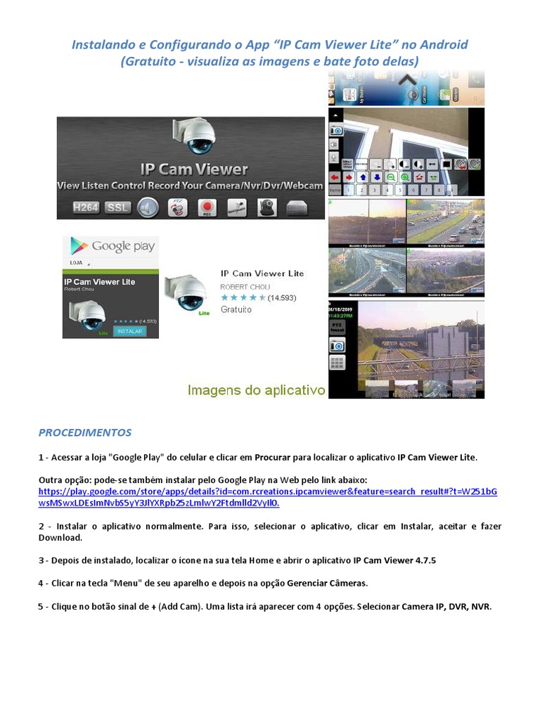 Instalando e Configurando o App Ip Cam Viewer Lite Ou Pro No Android ...