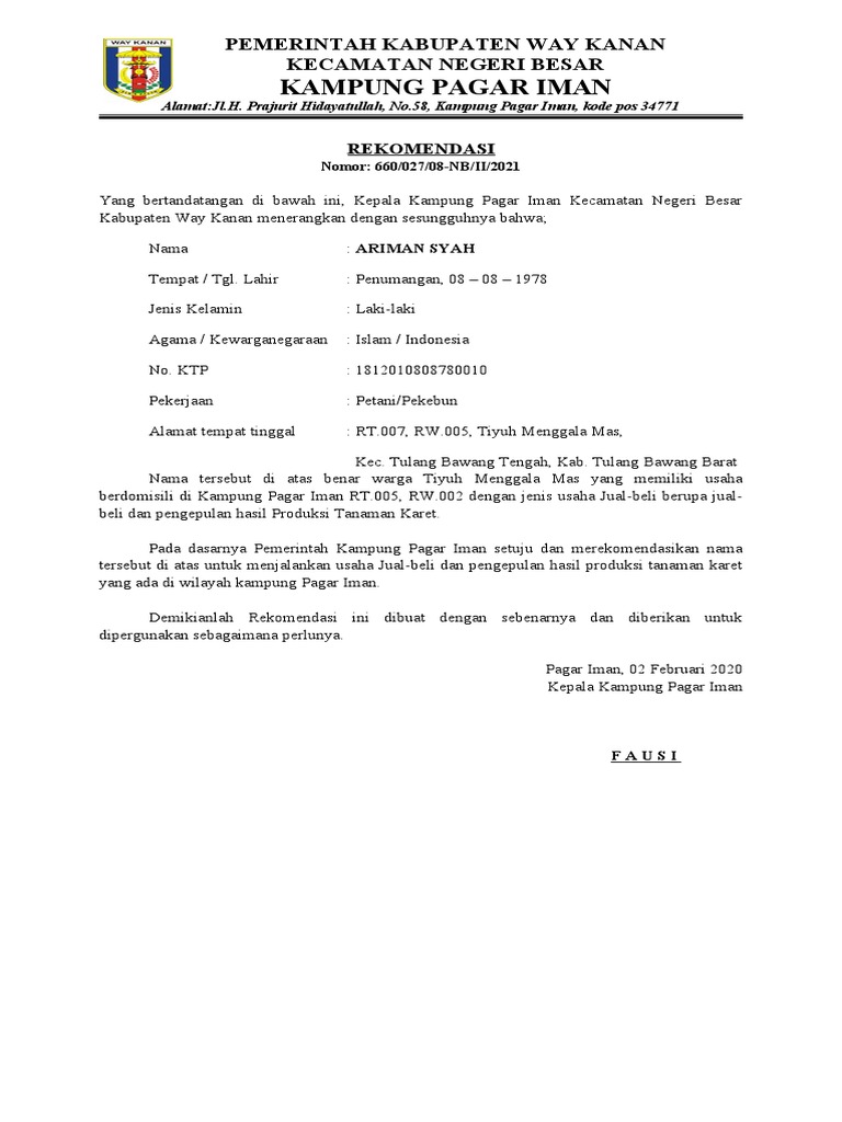 Izin Lapak Karet | PDF