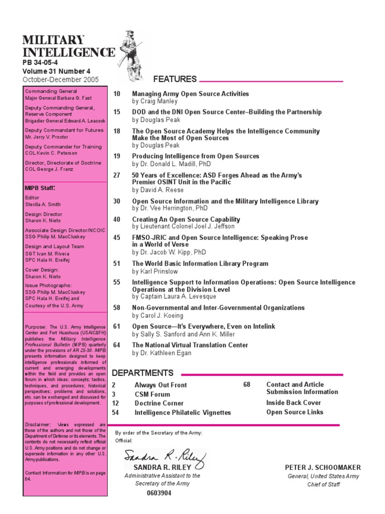 Military Intelligence: Features | PDF | National Security | Military