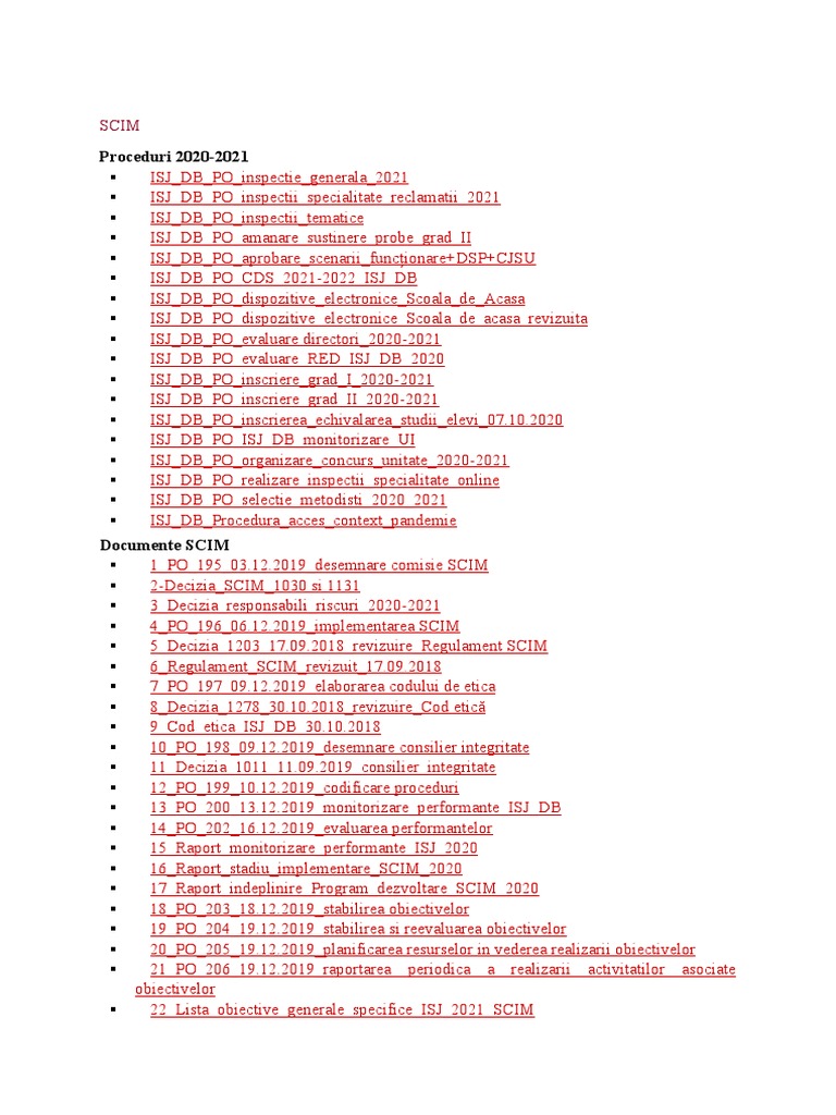 Scim Documente | PDF