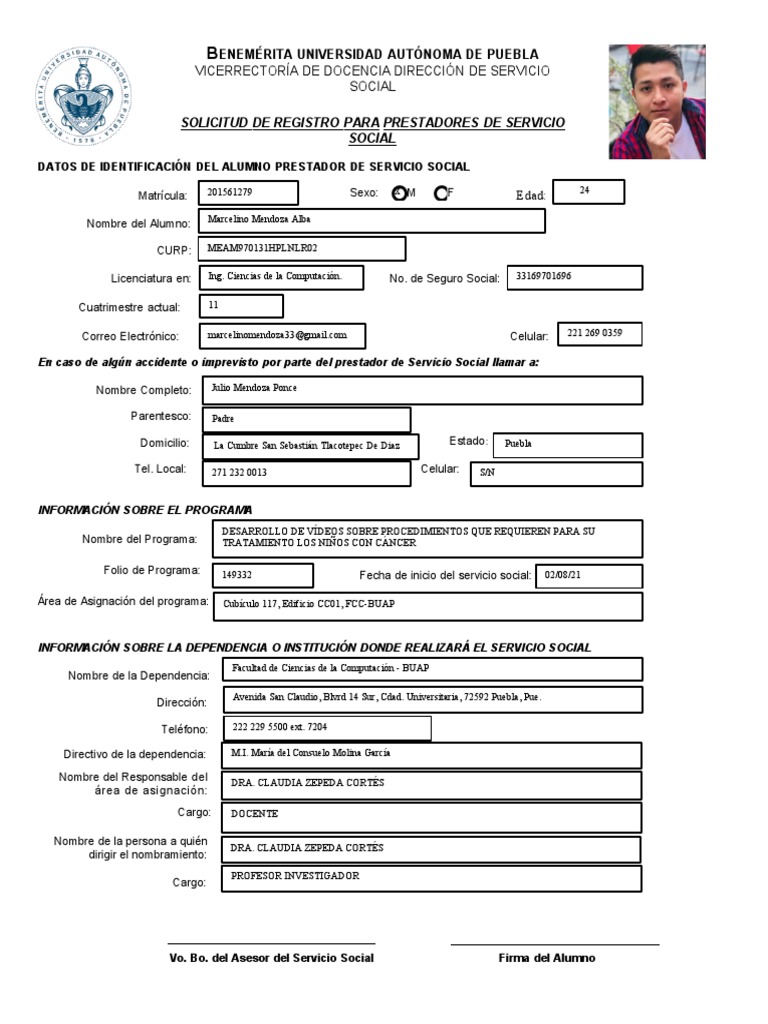 Cedula Registro Buap Pdf