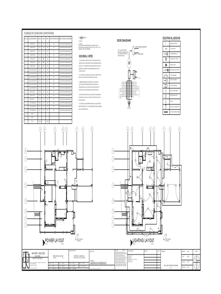 Power Layout Lighting Layout: Riser Diagram Electrical Legend | PDF ...