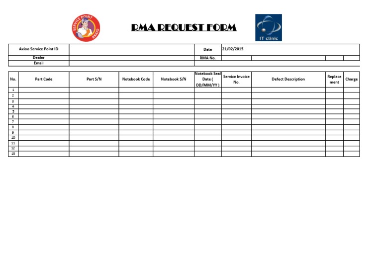 ACP 3.B Contoh Form RMA | PDF | Finance & Money Management | Computers
