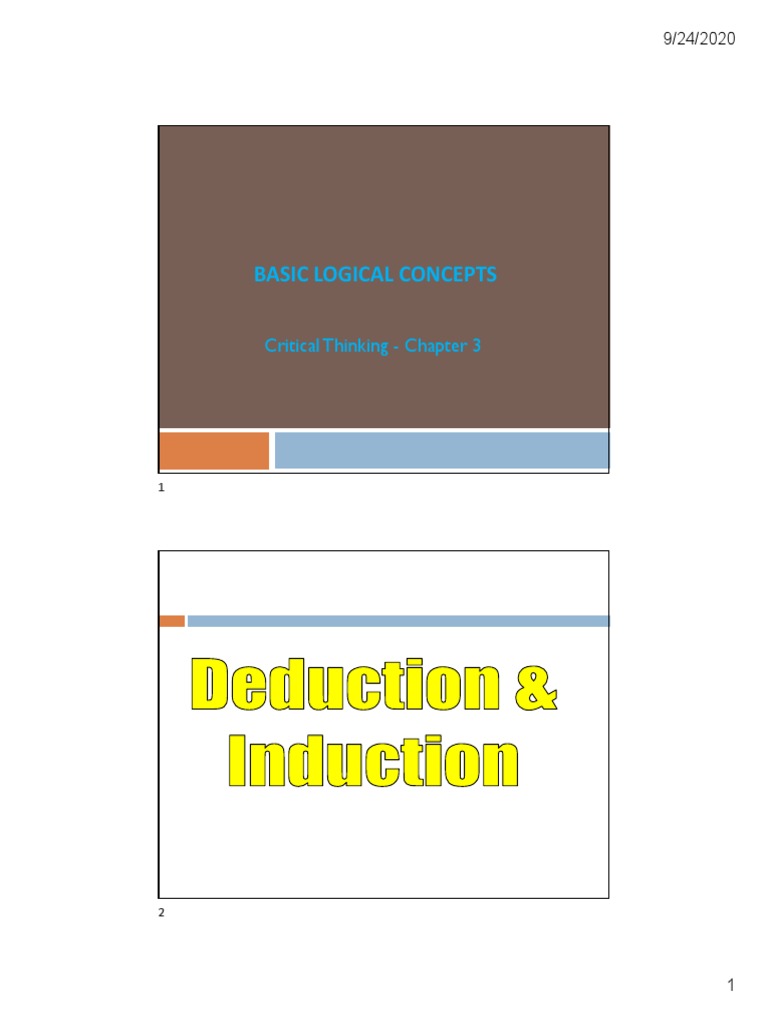 Critical Thinking Chapter 3 | PDF | Deductive Reasoning | Argument