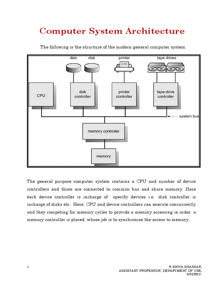 U1 Computer - System - Architecture | PDF | Computer Data Storage ...