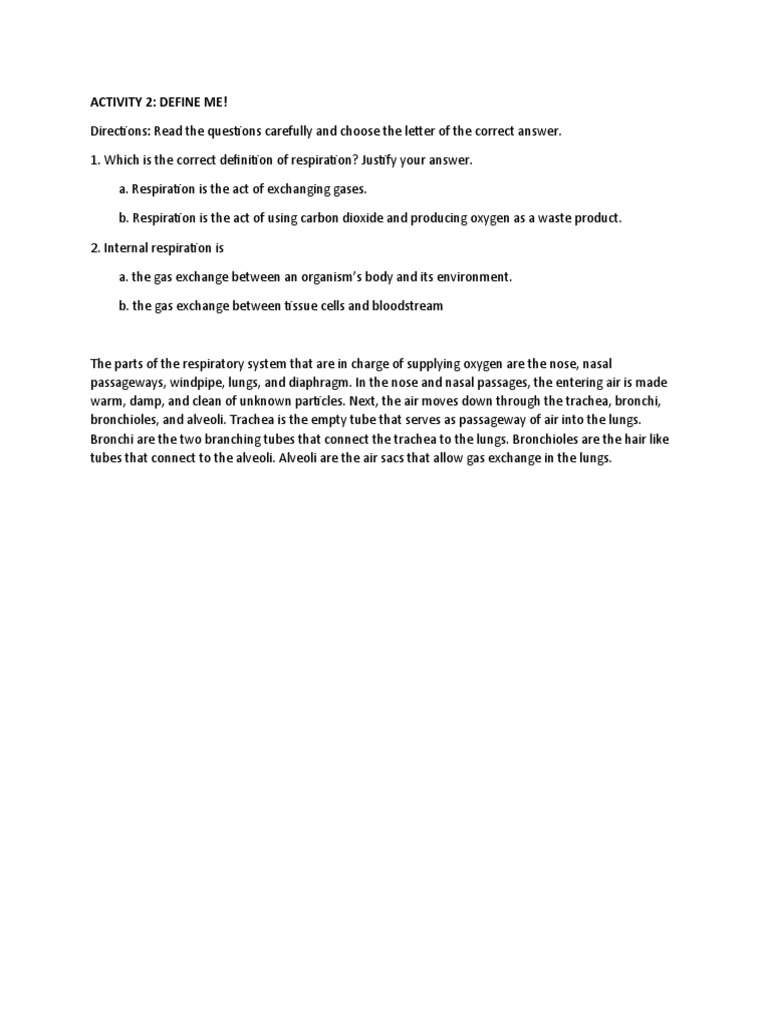 ACTIVITY 2 Define Me | PDF