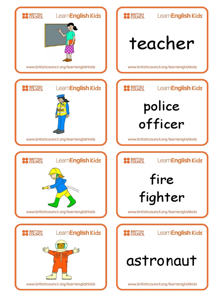Flashcards Jobs Set 1 | PDF
