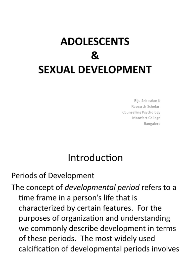 Adolescents & Sexual Development | PDF | Adolescence | Adults