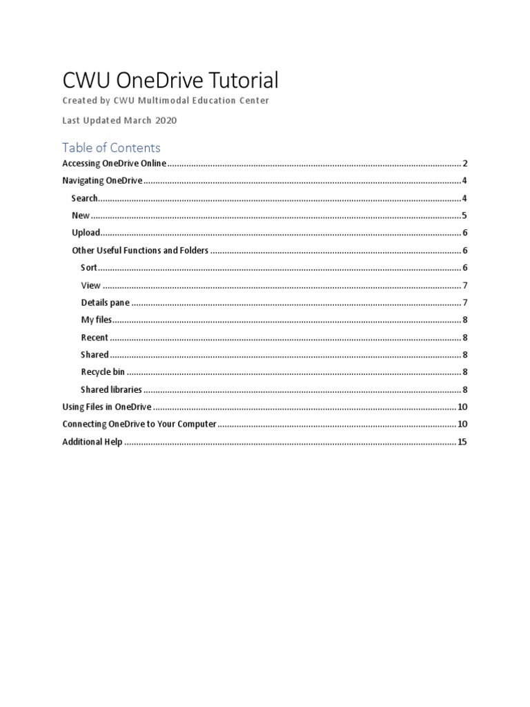 OneDrive Tutorial | PDF | Computer File | Microsoft Outlook