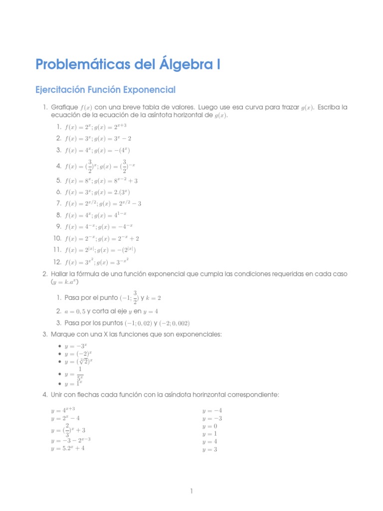 Guía de Función Exponencial | PDF | Ciencia y matemáticas | Informática
