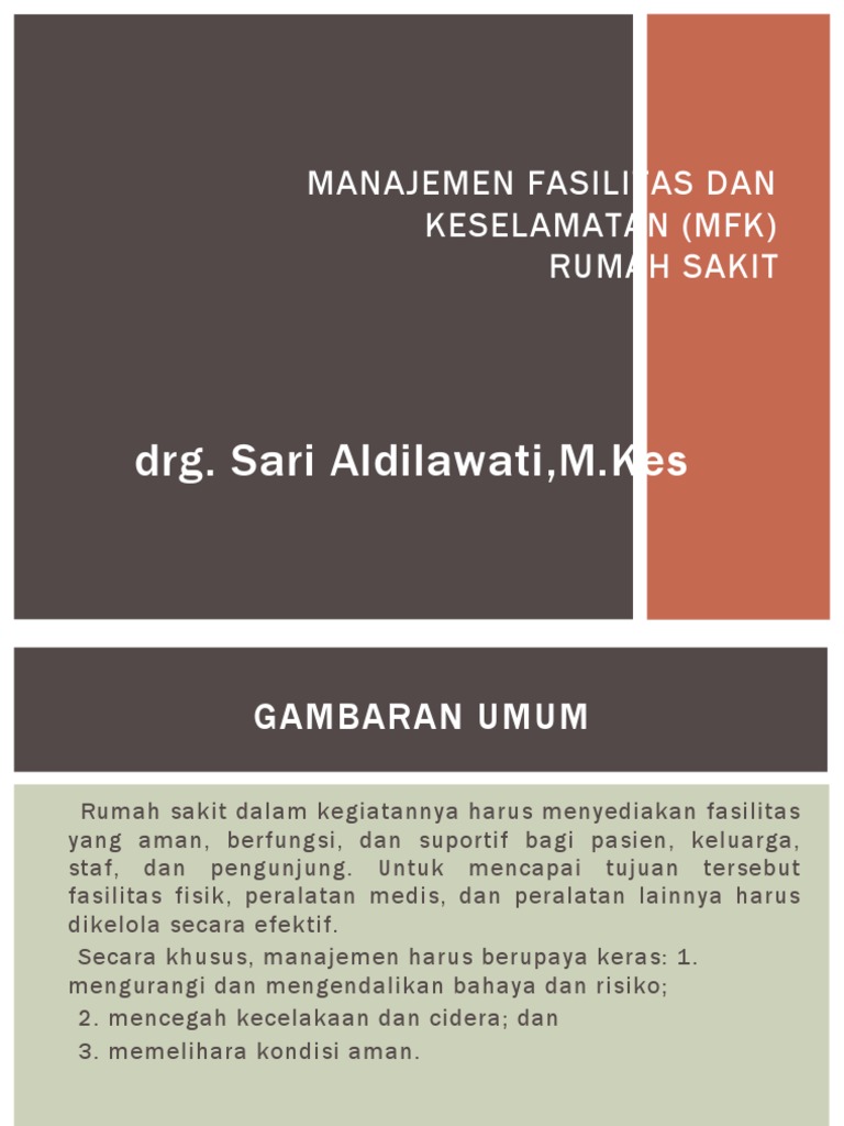 Manajemen Fasilitas Dan Keselamatan (MFK) | PDF
