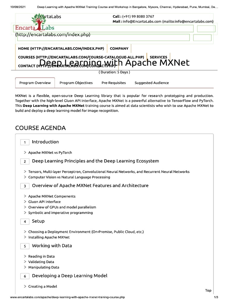 Deep Learning With Apache MXNet | PDF