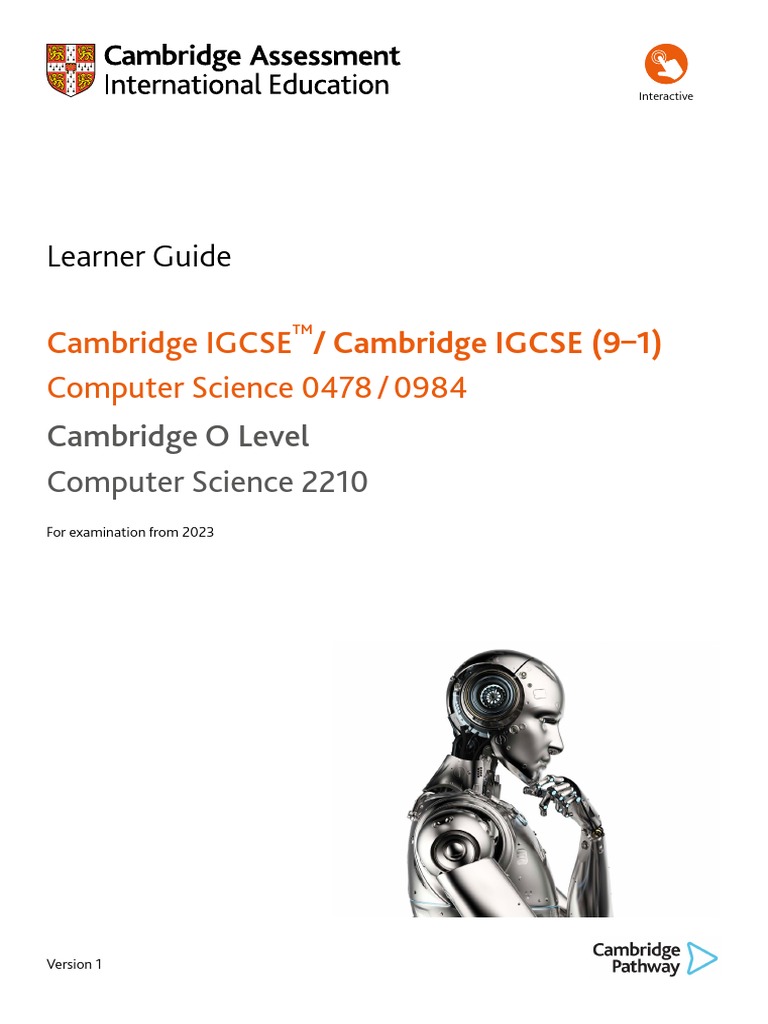 Learner Guide: Cambridge IGCSE Computer Science 0478 / 0984 | PDF ...