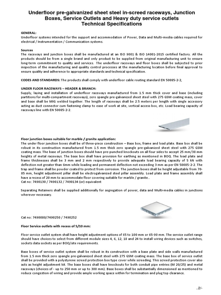 Obo Specification - Metal 1.5mm Raceways + JBM + Gesx + Service Pole ...