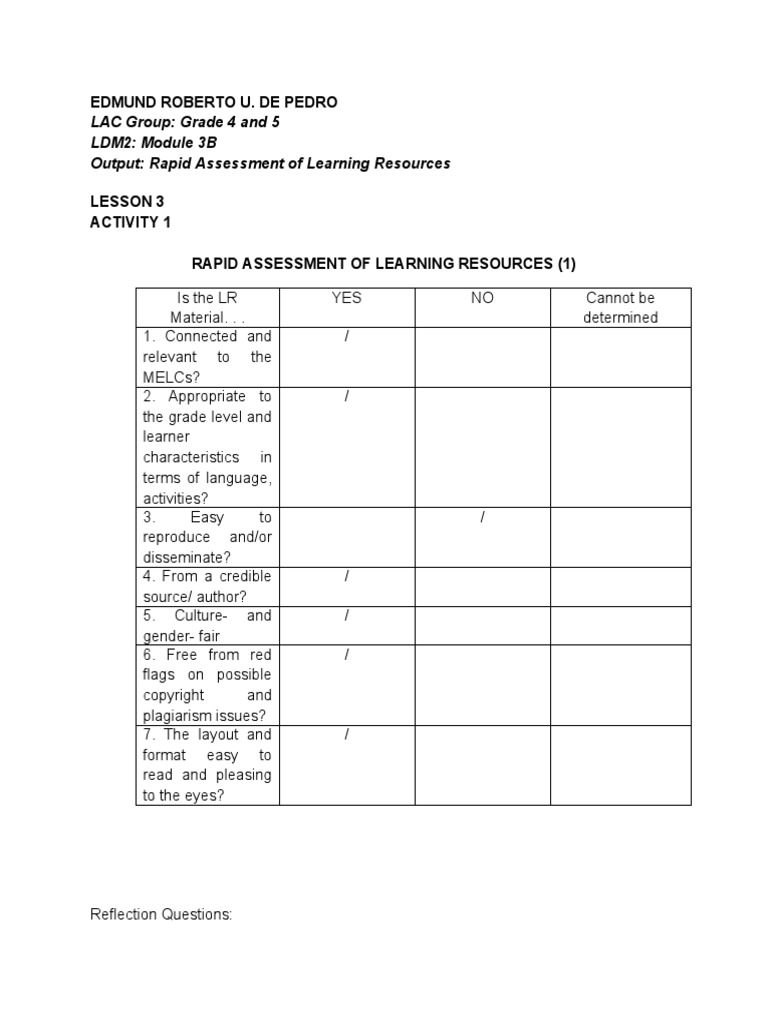 Ldm2 Module 3b de Pedro | PDF | Educational Assessment | Learning