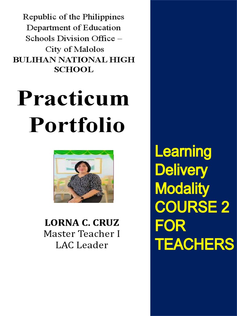Practicum Portfolio Course 2 Teachers | PDF | Learning | Lesson Plan