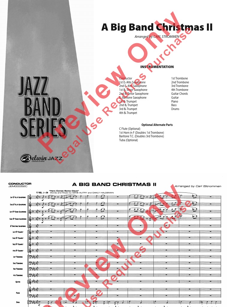 A Big Band Christmas II Instrumentation | PDF | Saxophone | Trombone