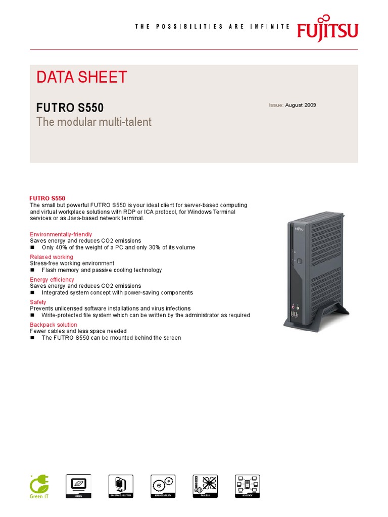 Data Sheet: Futro S550 | PDF | Operating System | Microsoft Windows