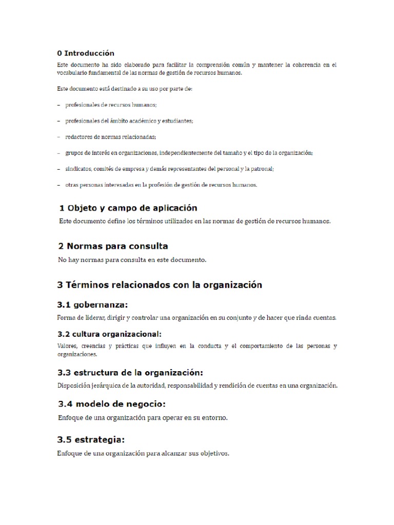 UNE ISO 30400 2016 Vocabulario Gestion Del Recurso Humano PDF | PDF