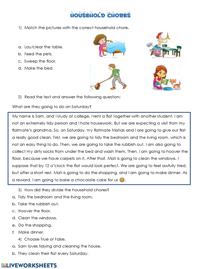 Housework Reading 08062021 | PDF