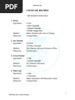 Jungle Bird Cocktail Menu | PDF | Gin | Drink