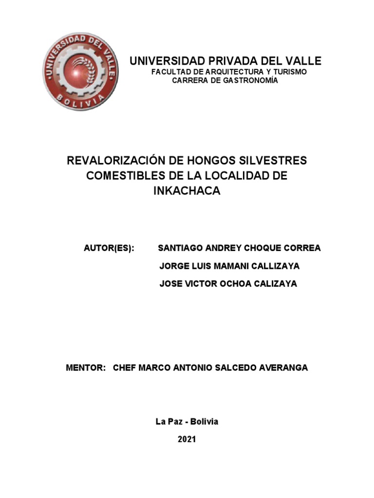 Hongos Comestibles en Inca Chaca | PDF | Hongo | Organismos