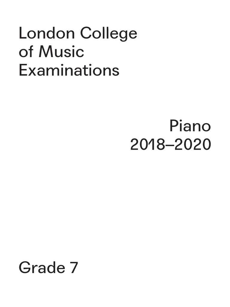 Grade 7 | PDF | Piano | Musical Compositions