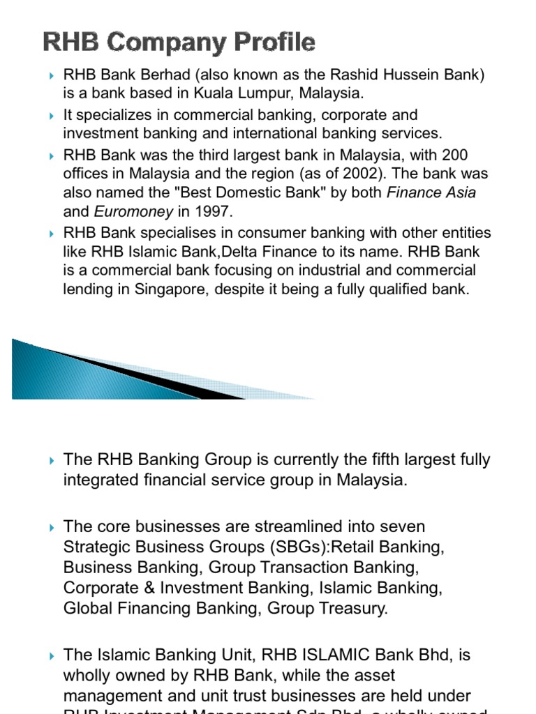 RHB Company Profile | PDF | Banks | Financial Services