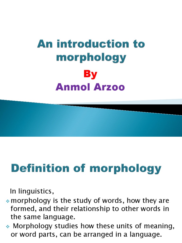 An Introduction To Morphology | Download Free PDF | Word | Morphology ...
