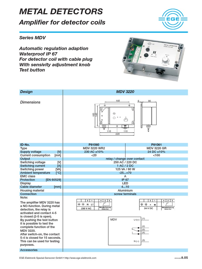 Metal Detectors: Amplifier For Detector Coils | PDF | Relay ...