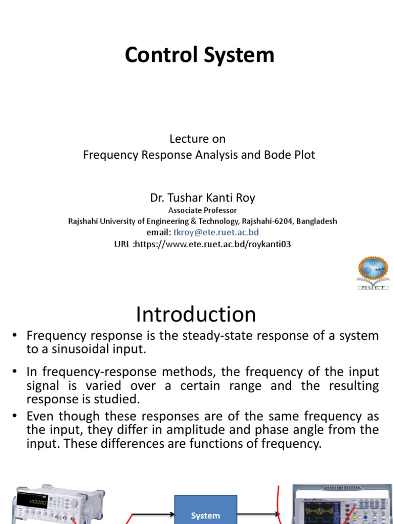 Lecture On Frequency Response Analysis And Bode Plot Pdf