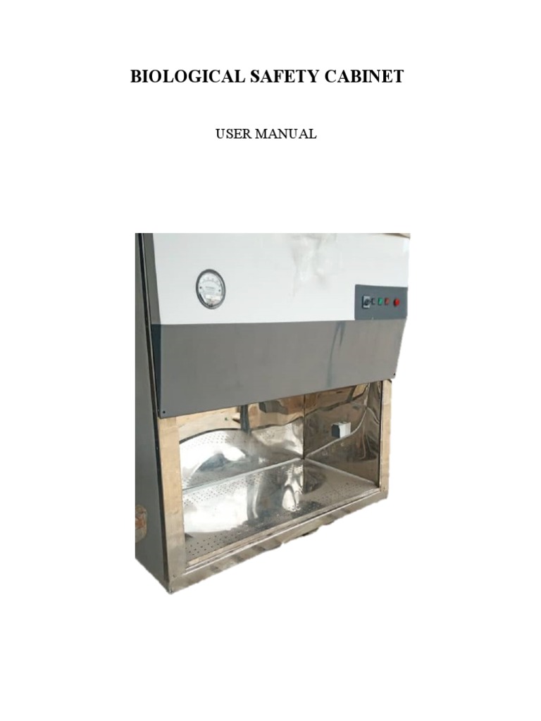 Biosafety Cabinet Manual 23 | PDF | Safety | Chemistry