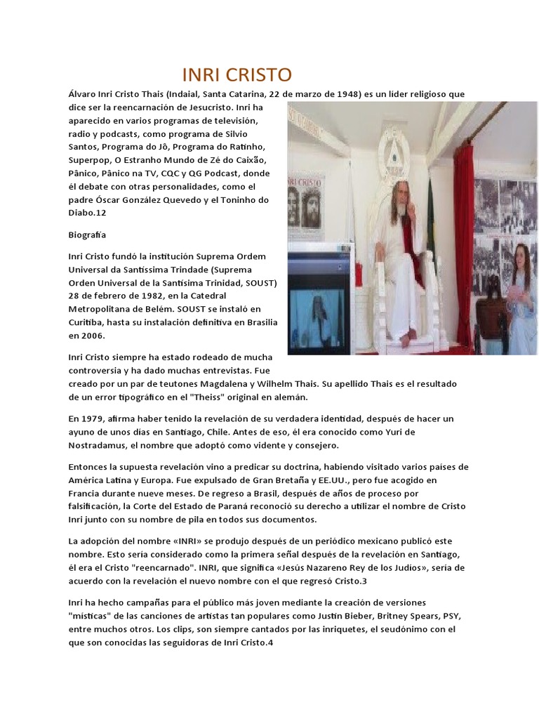 INRI CRISTO Her | PDF