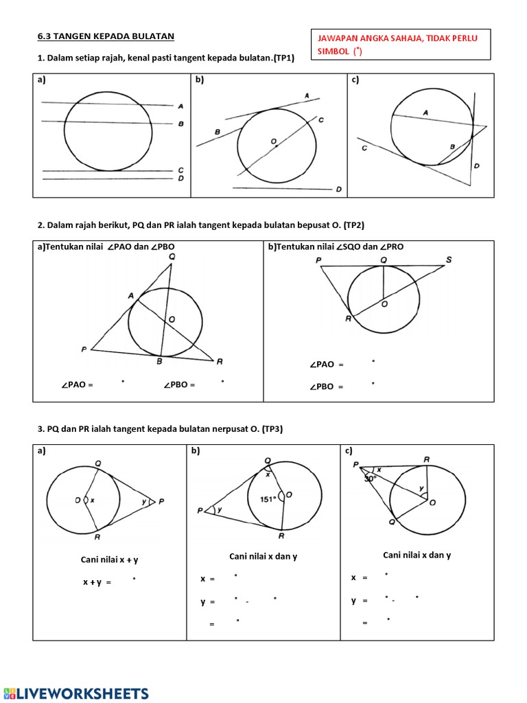 Sudut Dan Tangen Dalam Bulatan | PDF