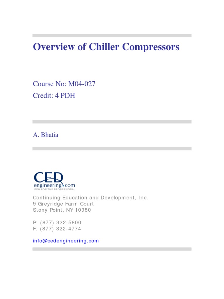 Chiller Compressors | PDF | Heat Exchanger | Air Conditioning