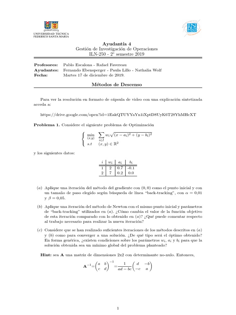 Ayudant A 4 Gio | PDF | Optimización Matemática | Análisis matemático