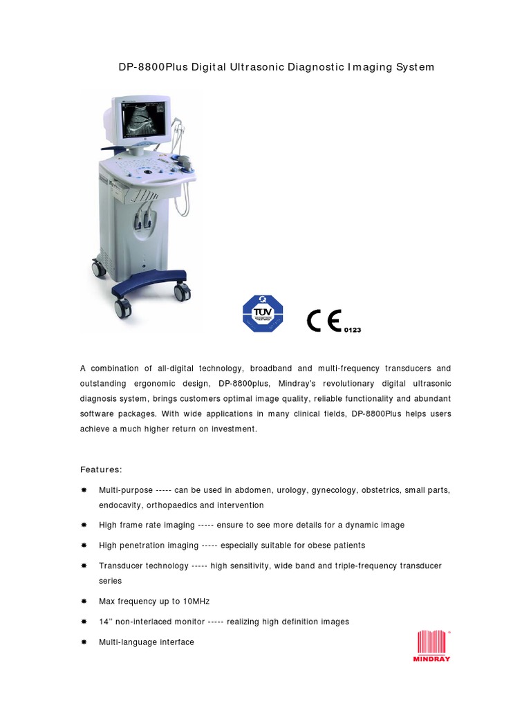 DP-8800Plus Digital Ultrasonic Diagnostic Imaging System: Features | PDF | Computer Engineering ...