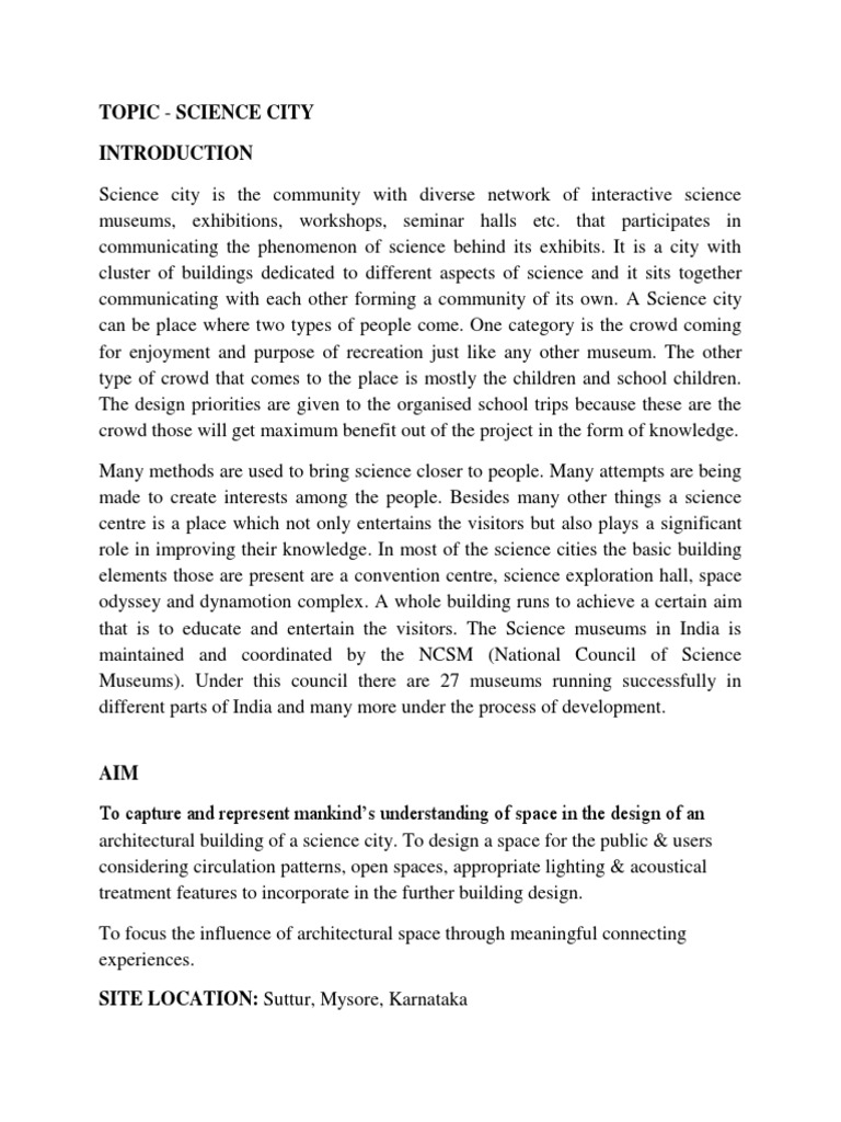 Science City Study (THESIS) | PDF | Science | Museum