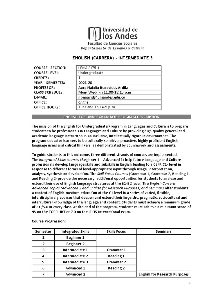 English (Carrera) - Intermediate 3: Online | PDF | Academic Dishonesty ...