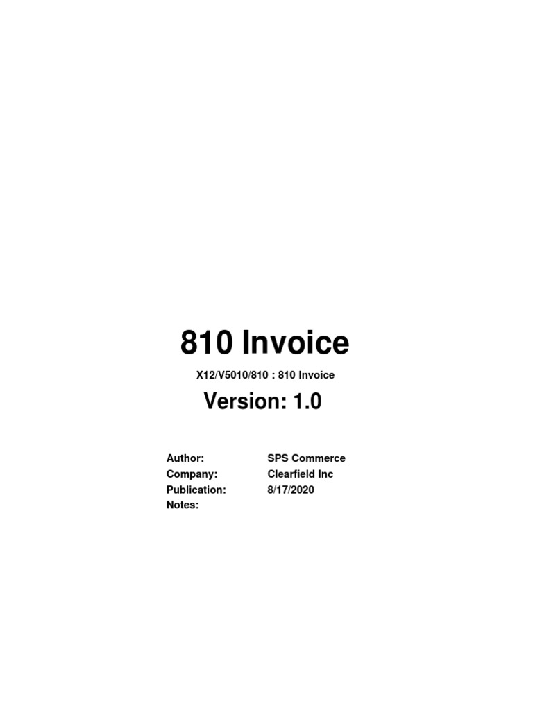 810 Invoice v5010 | Download Free PDF | Invoice | Discounts And Allowances