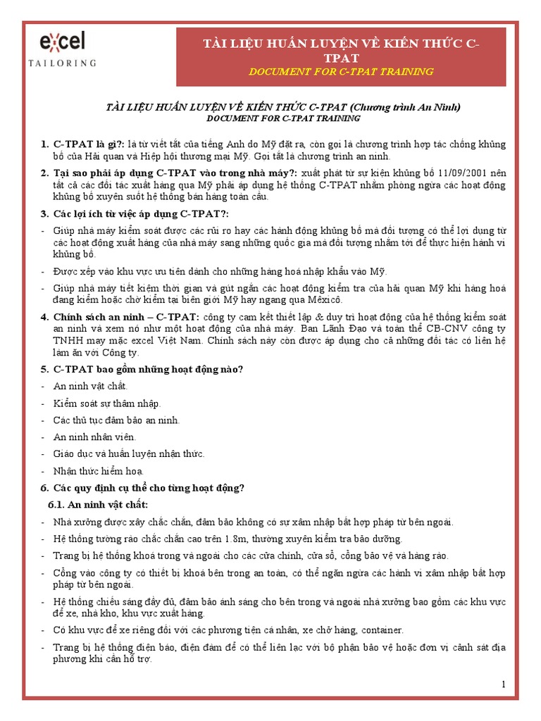 62.document For C-TPAT Training | PDF