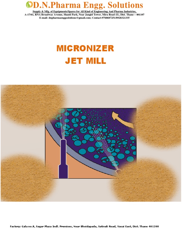 Air Jet Mill Micronizer | PDF | Mill (Grinding) | Oxide