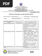 Department of Education: Individual Workweek Accomplishment Report | PDF