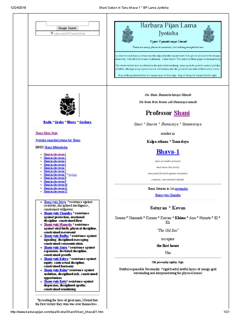 Shani's Influence in Tanu Bhava-1 | PDF | Mahatma Gandhi