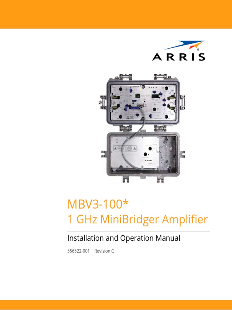 STARLINE MBV3 1 GHZ Mini-Bridger Amplifier Installation and Operation ...