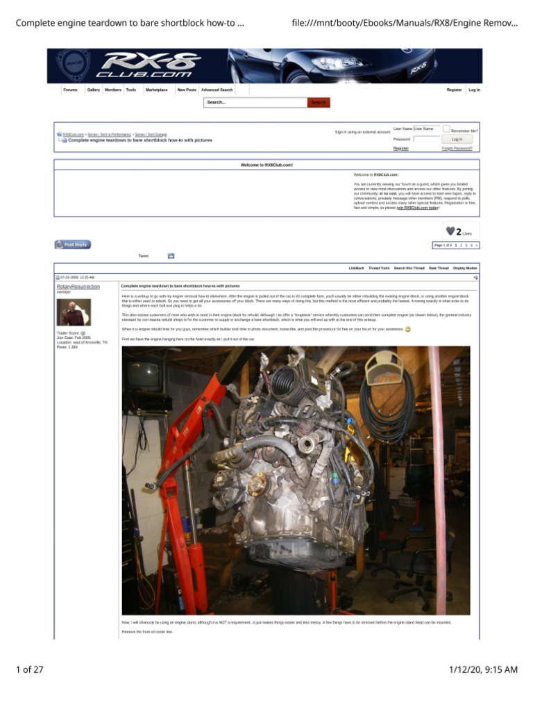 RR Engine Teardown RX8Club Pages 1-8 | PDF