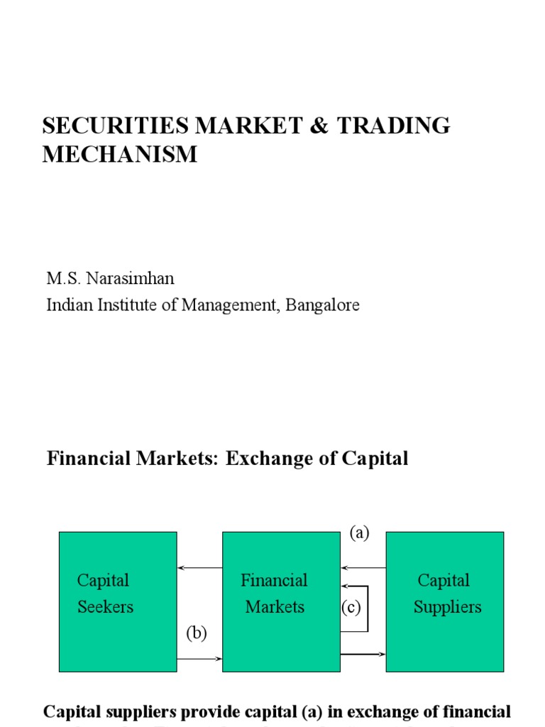 Session 1 - Securities Market and Trading Mechanism | PDF | Securities ...