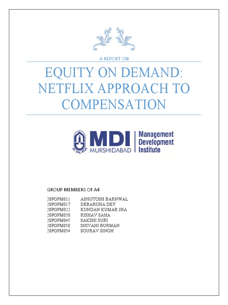 A4 - Netflix Approach To Compensation | PDF | Option (Finance) | Employment