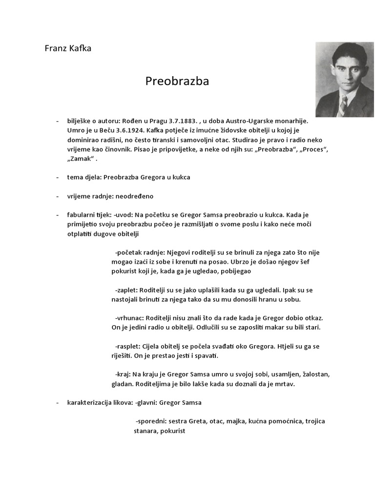 Lektira Preobrazba | PDF