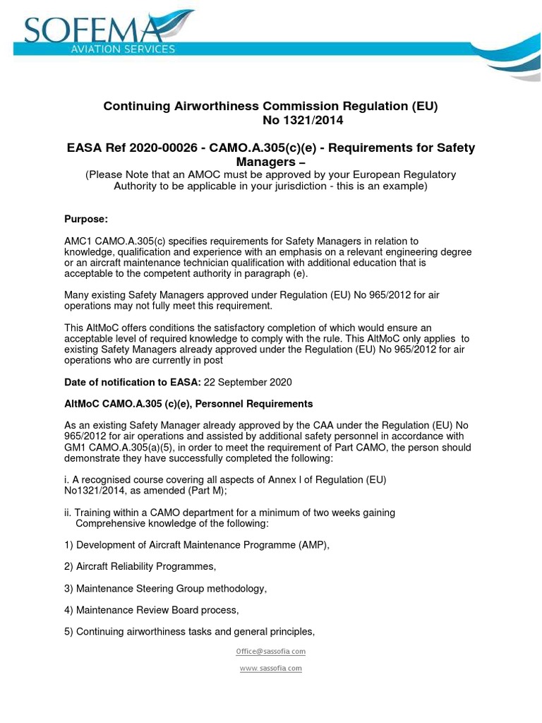 Continuing Airworthiness Commission Regulation (EU) No 1321/2014 EASA ...